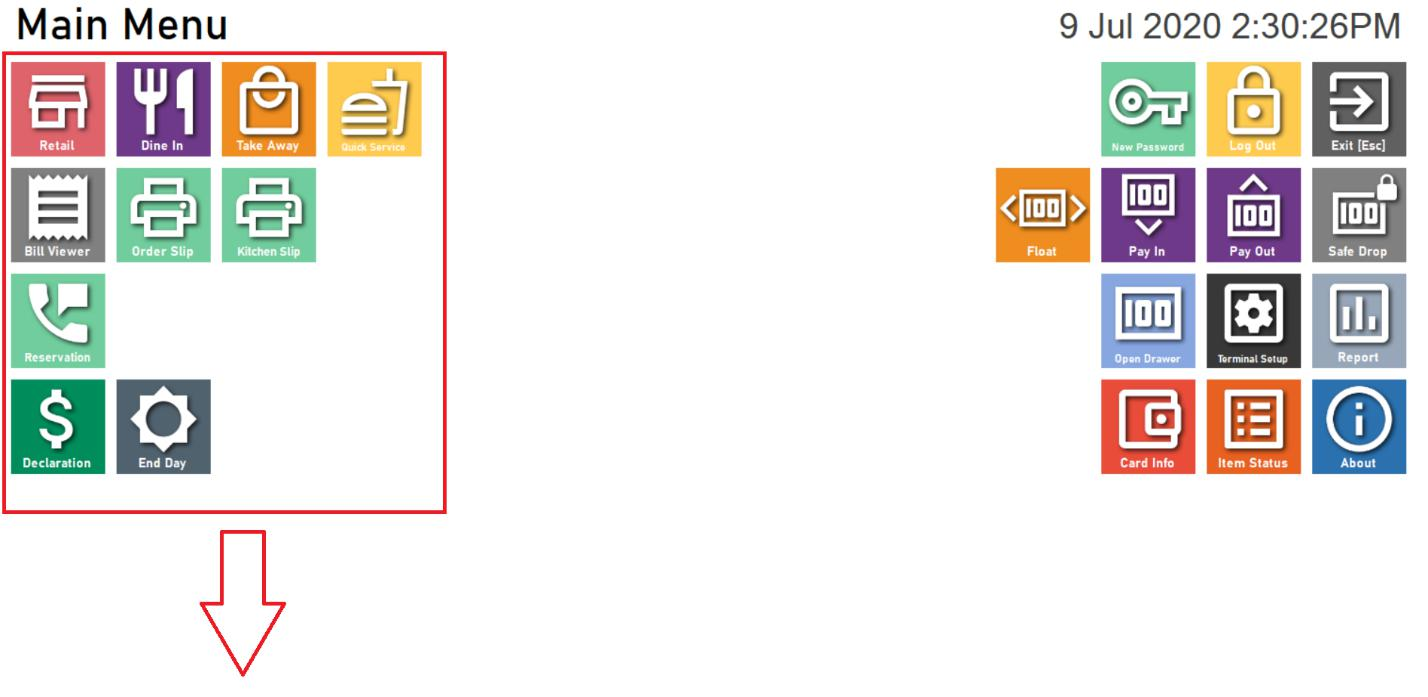 ITG Front Menu Features - ACE IT POS
